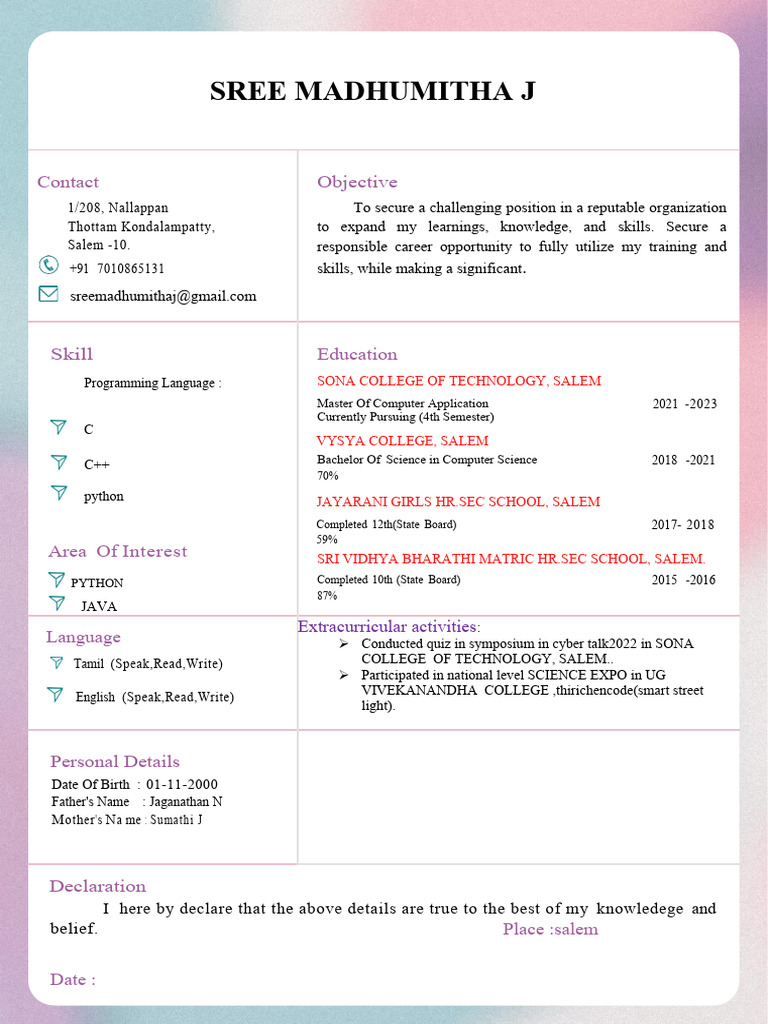 Madhu Resume | PDF