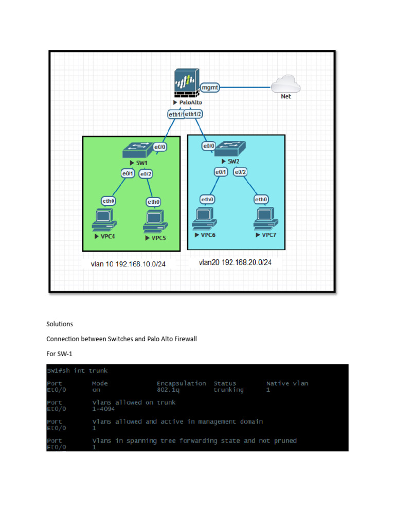 Palo Alto Firewall Switch Setup | PDF