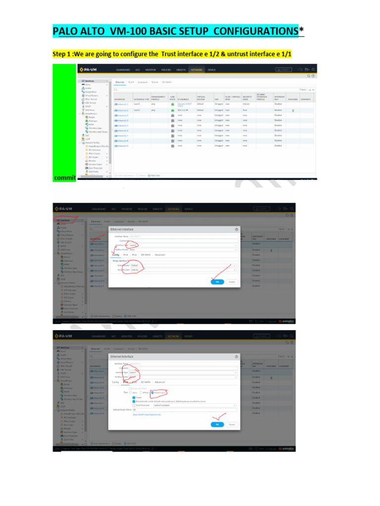 Palo Alto Vm-100 Basic Setup | PDF | Computers