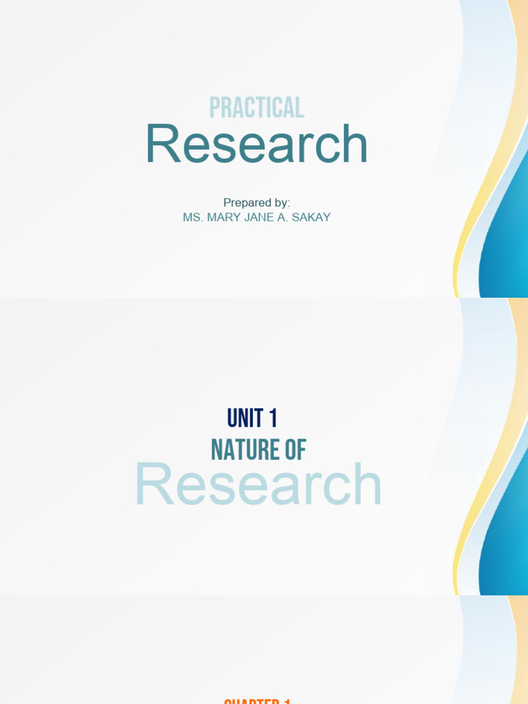 PR1 Lesson 1 What Is Research1 | PDF | Empirical Evidence | Cognition