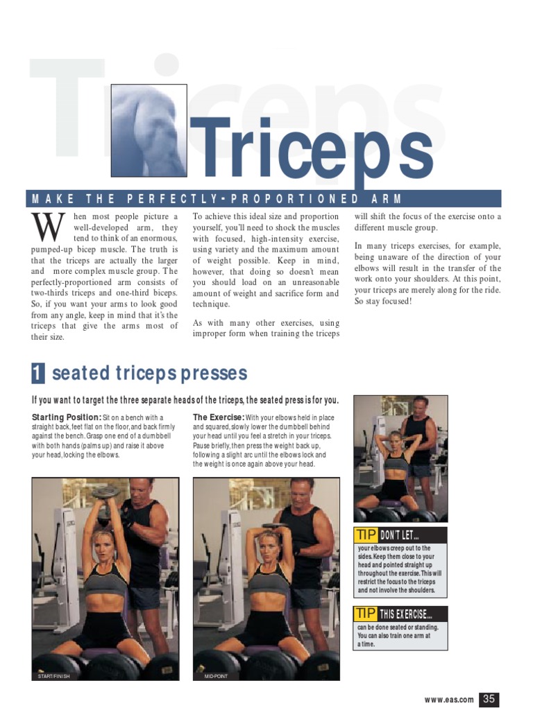 Body For Life - Triceps Training | PDF | Arm | Elbow