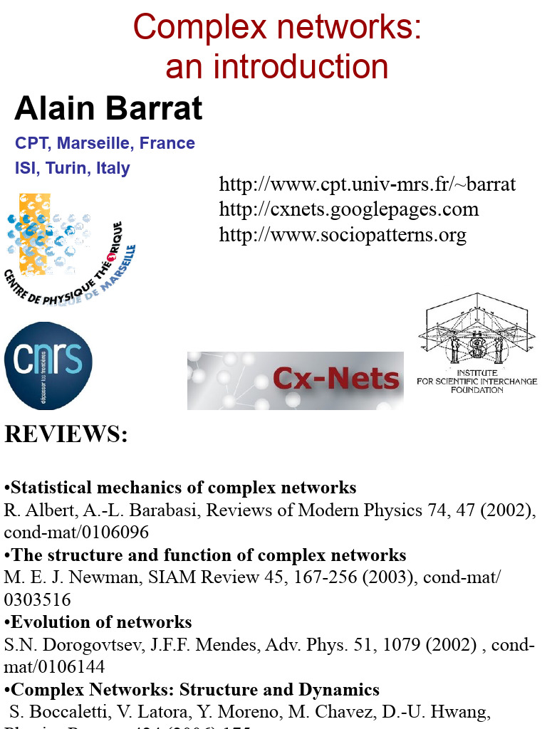 Complex Networks | PDF | Graph Theory | Operations Research
