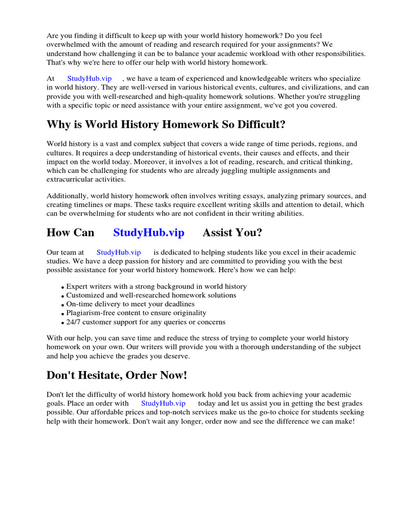 Help With World History Homework | PDF | Homework | Worksheet