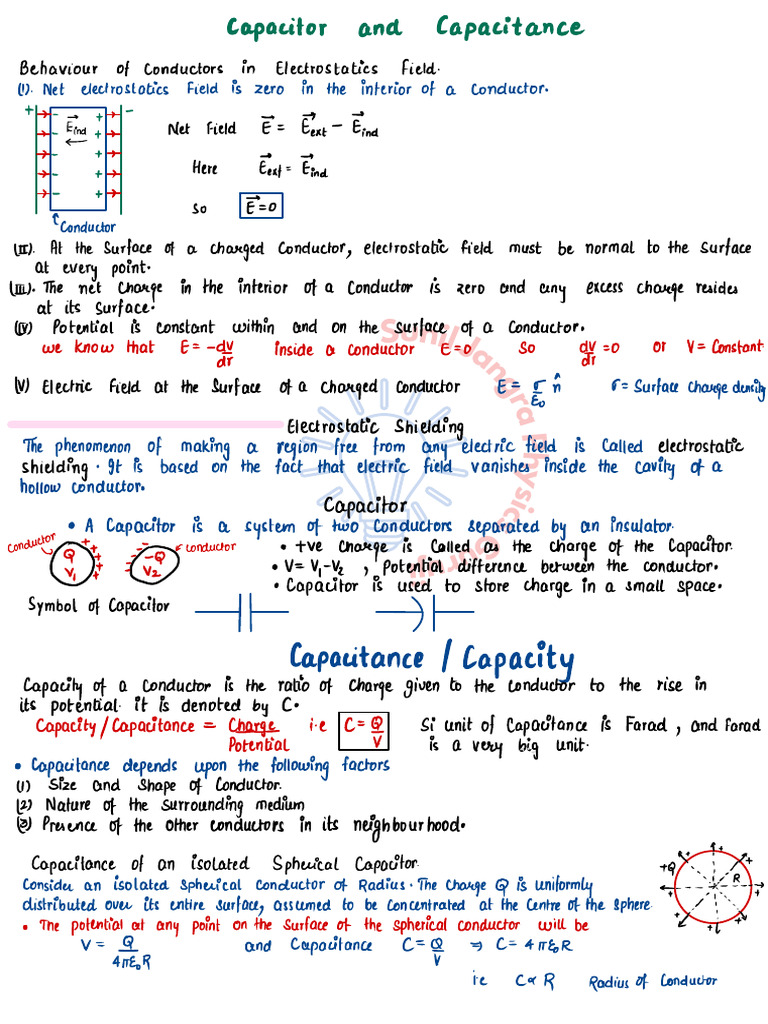 Capacitors & Capacitance 2024 | PDF | Dielectric | Capacitance