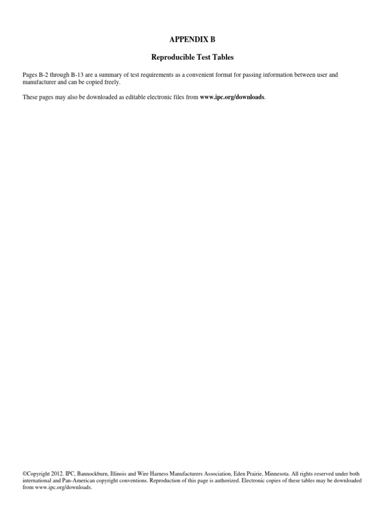 620B Appendix B Test Tables Reproduction Authorized 1 | PDF | Copyright ...