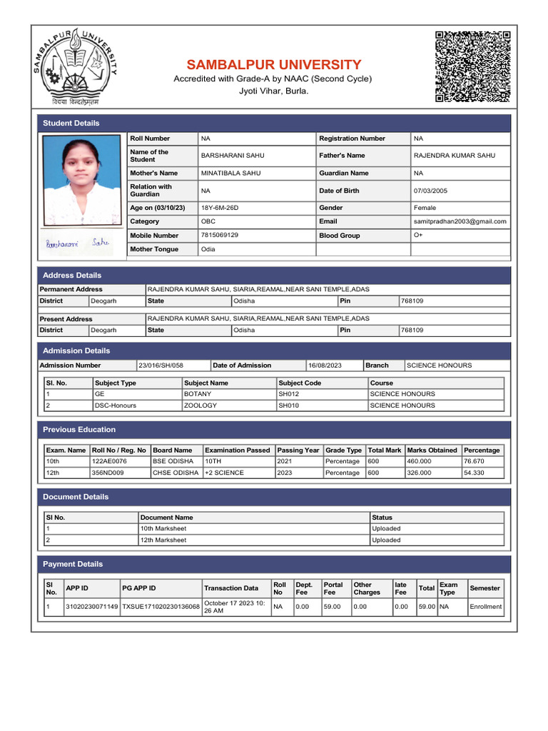 Student Enrollment History | PDF