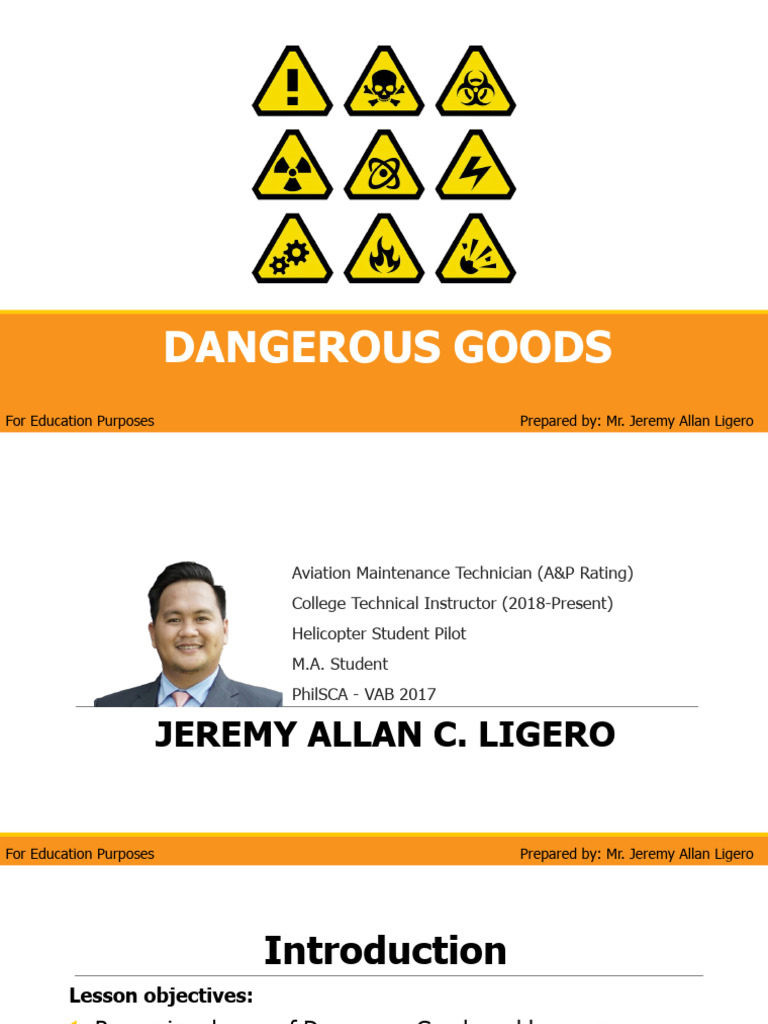 Dangerous Goods (for Teaching Demo) | PDF | Dangerous Goods | Toxicity