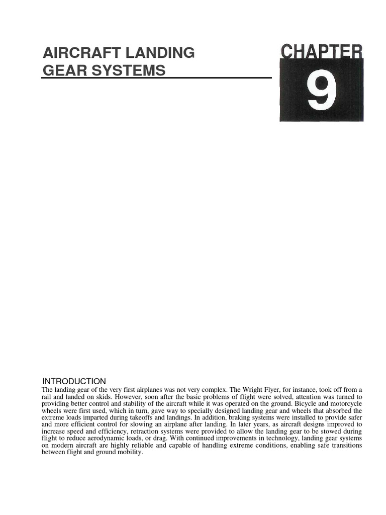 Aircraft Landing Gear Systems Overview | PDF | Landing Gear | Bearing ...
