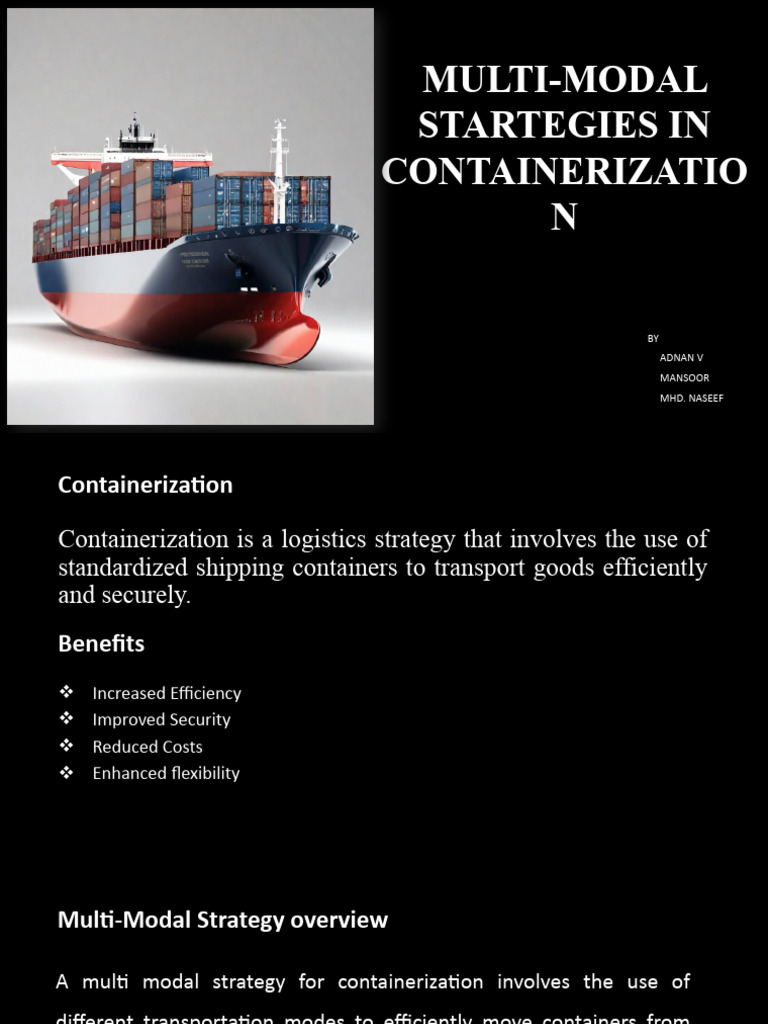 Multi-Modal Startegies in Containerization | PDF | Containerization | Transport