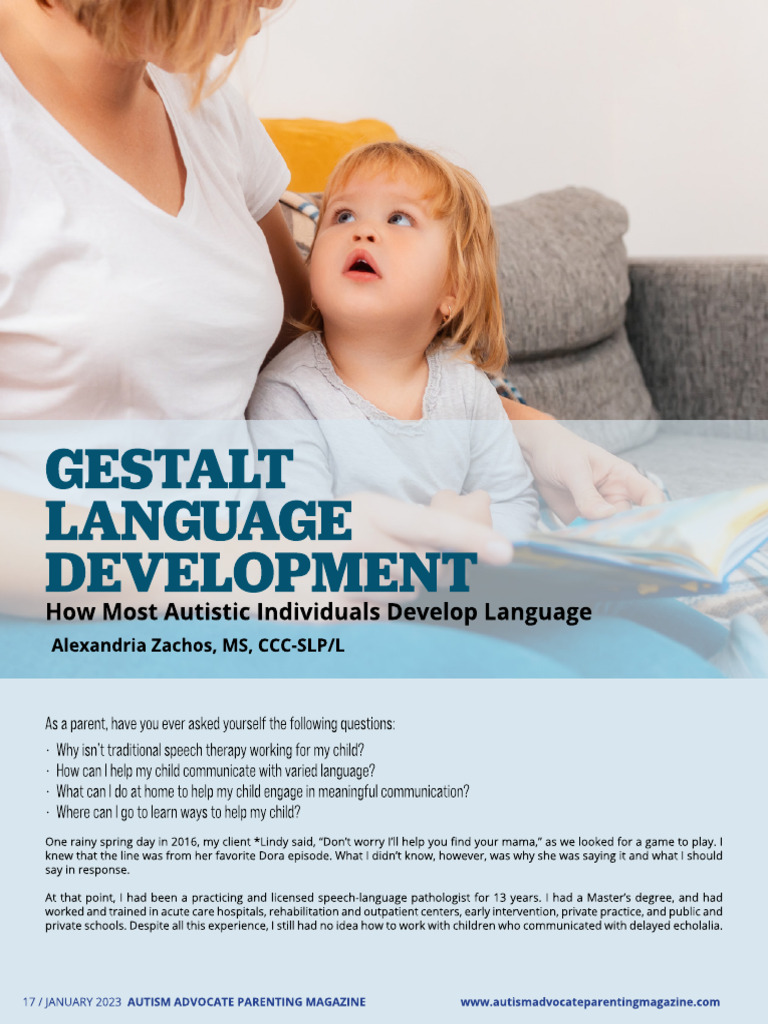 Gestalt Language Development | PDF