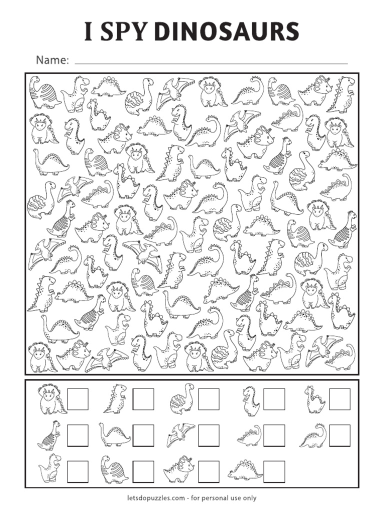 Dinosaur I Spy | PDF