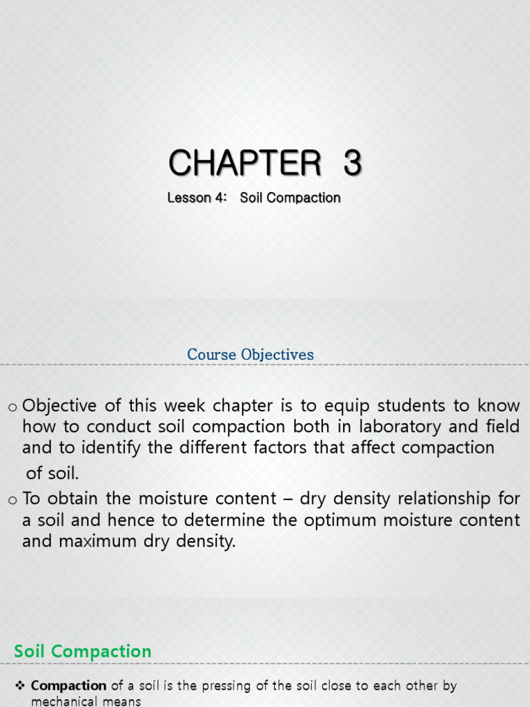 Chapter-3 Soil Compaction | PDF | Materials | Earth Sciences