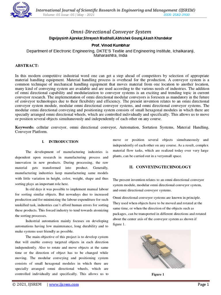 Omni Directional Conveyor System | PDF | Force | Automation