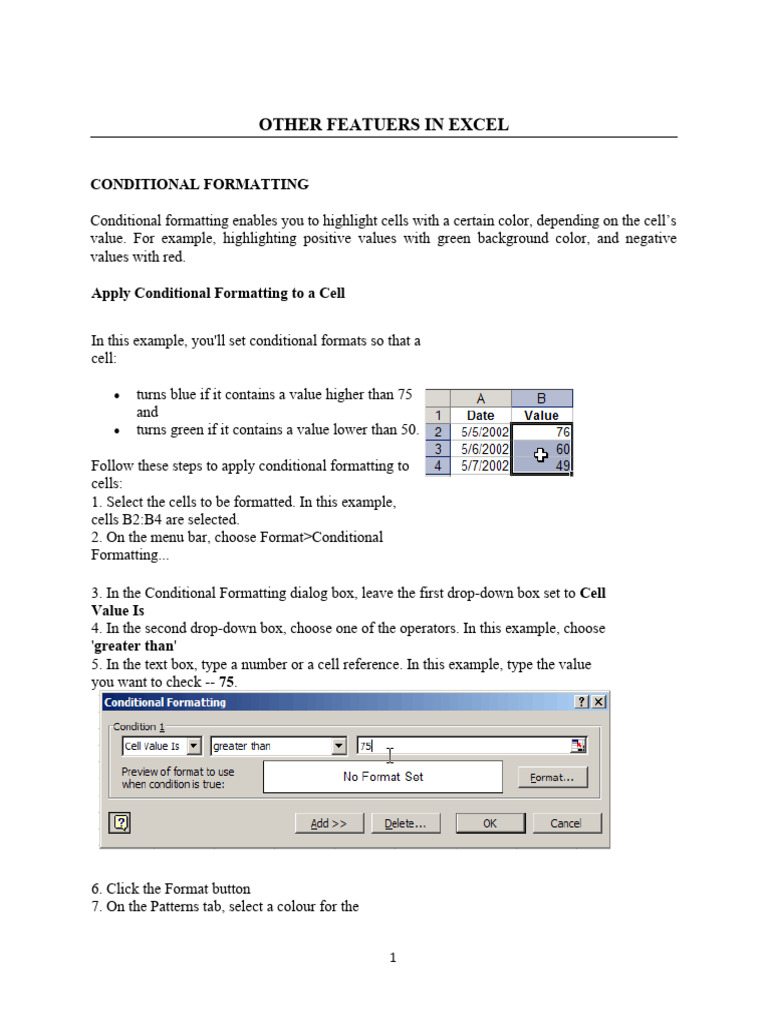 Conditional Formating and Sorting | Download Free PDF | Spreadsheet | Computing