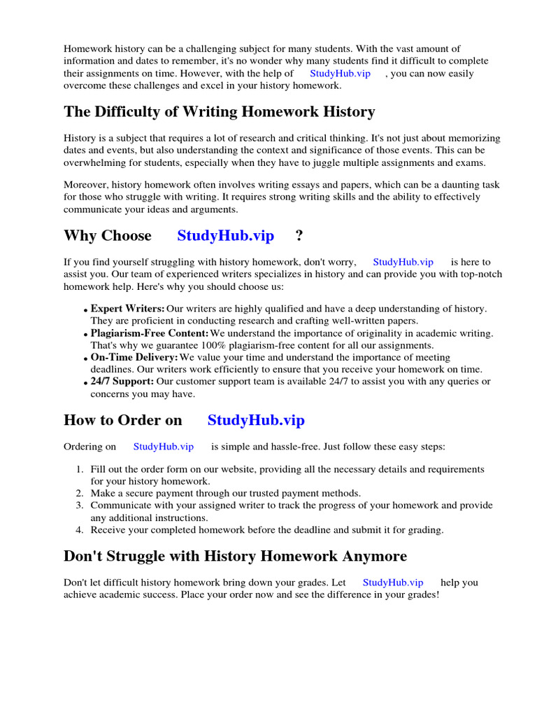 Homework History Help | PDF | Homework | Essays