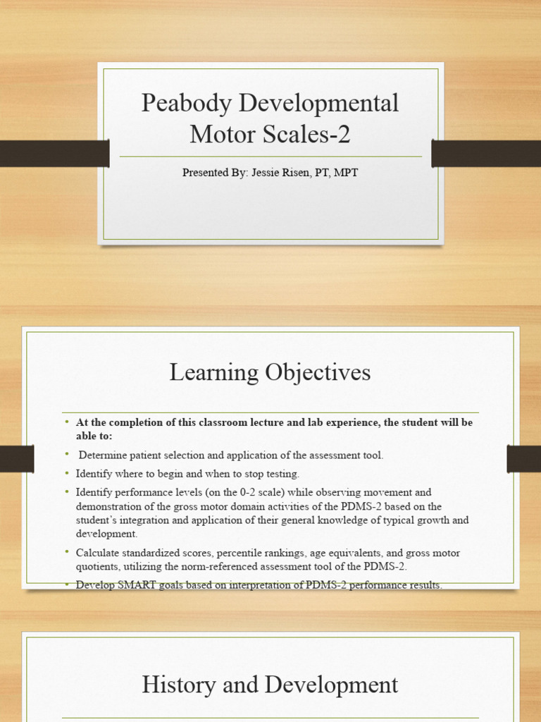 Peabody Developmental Motor Scales 2 Student Edition | PDF | Cognition ...