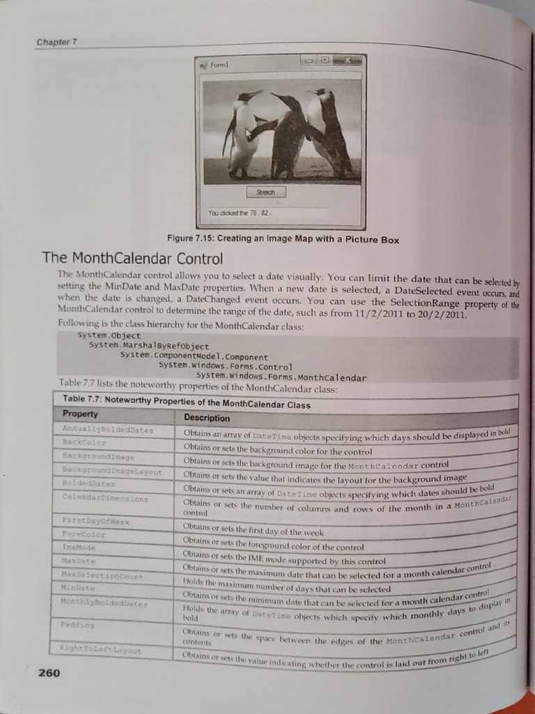 Backgroundimagelayout: The Monthcalendar Control | PDF | Double Click | Software