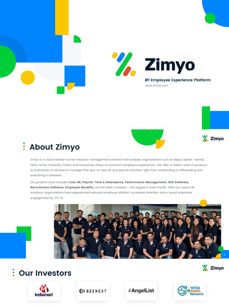 Corporate Deck - Zimyo - 2023 | PDF | Recruitment | Payroll