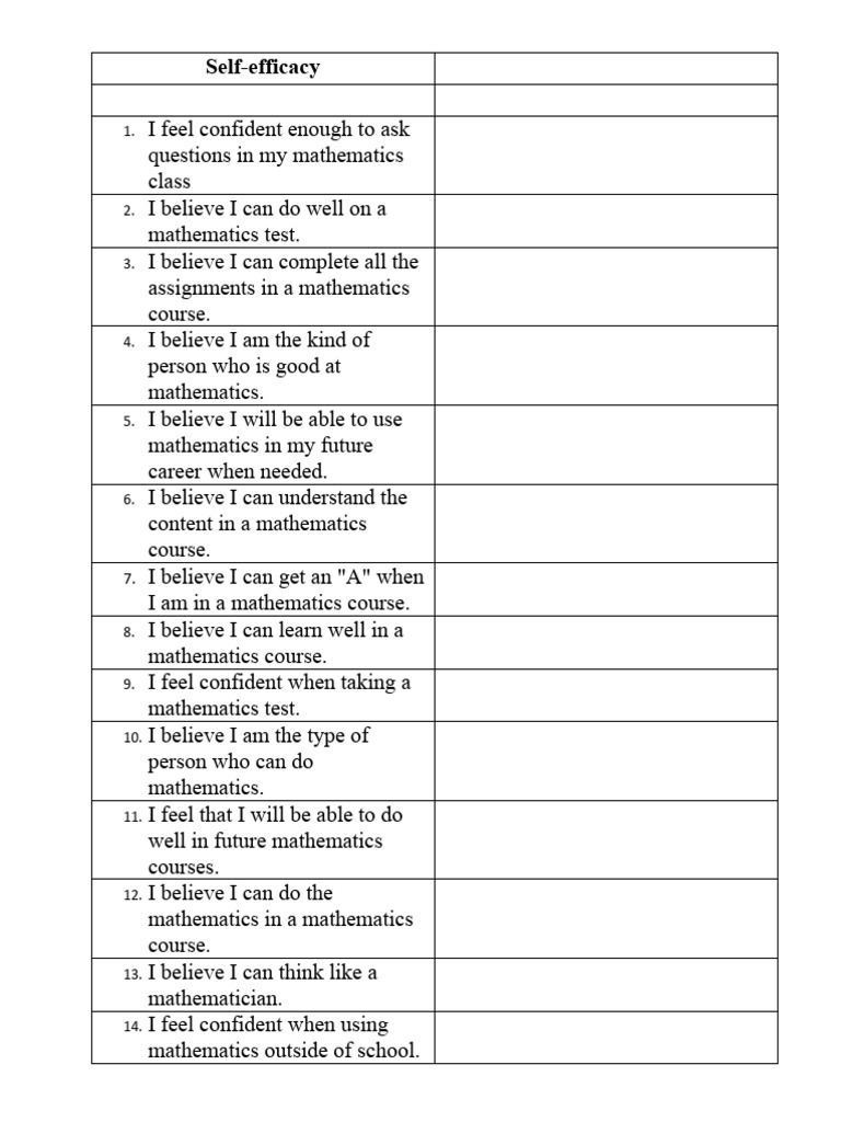 Table questionnaire | PDF
