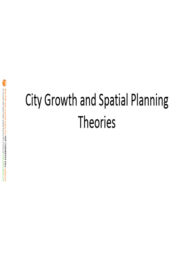 City Growth and Spatial Planning Theories | PDF | Profit (Economics ...