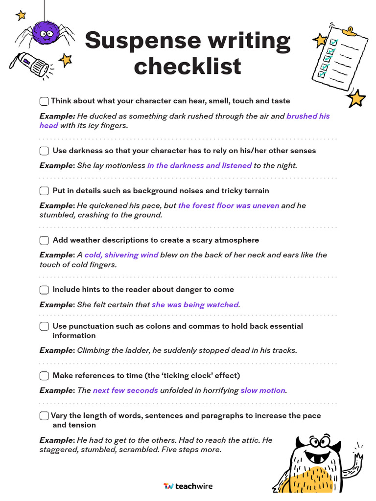 Suspense Writing Checklist | PDF