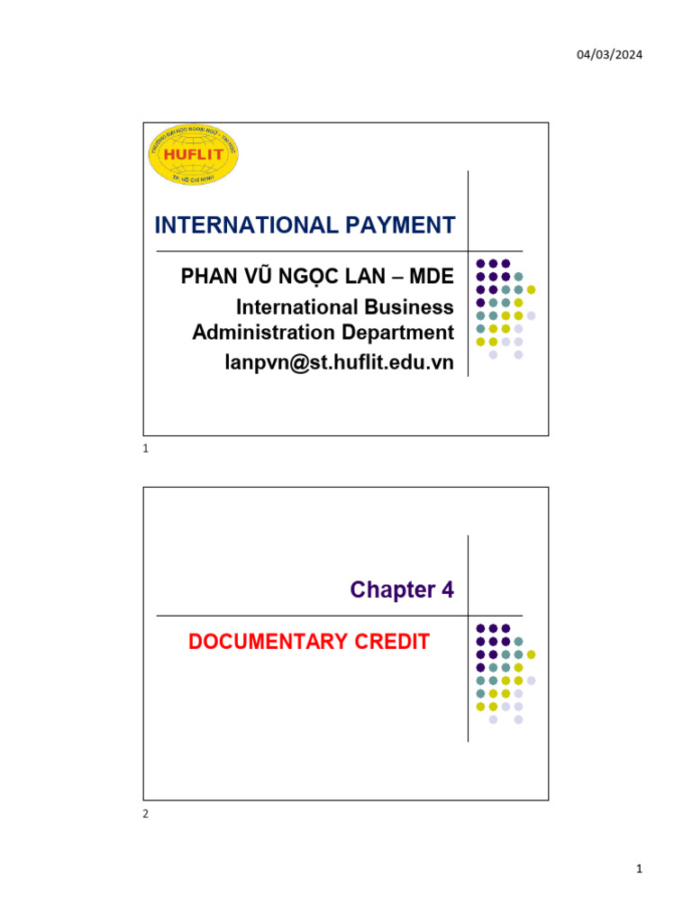 Understanding Documentary Credit Basics | PDF | Letter Of Credit | Payments
