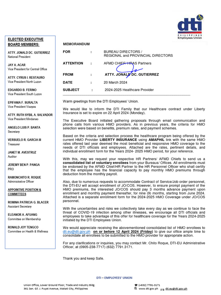 2024-2025 DTI HMO Enrollment Details | PDF | Angiography | Dentistry