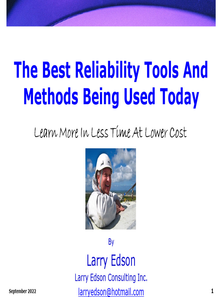 Best Reliability Tools-Larry Edson | PDF | Reliability Engineering