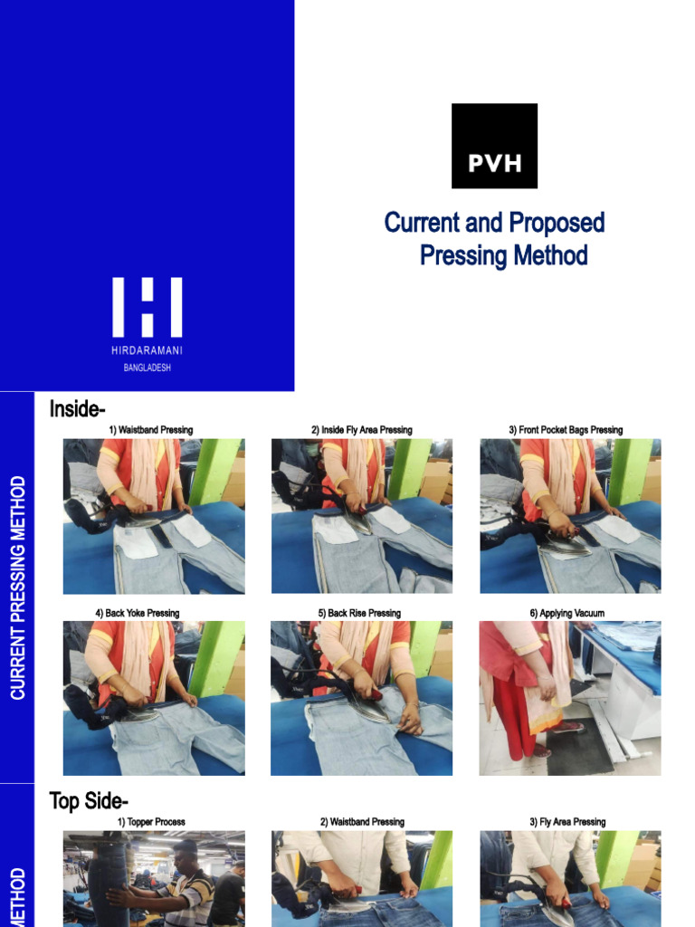PVH Current and Proposed Pressing Method_ | PDF | Seam (Sewing) | Sewing