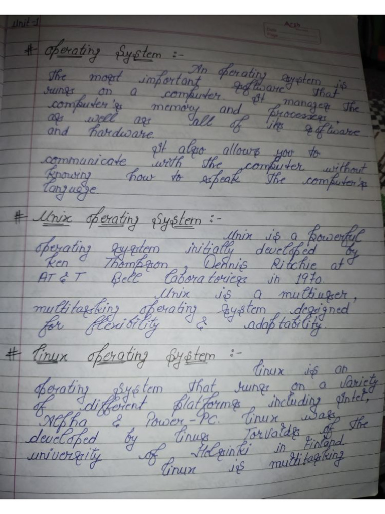 Linux Unit 1 | PDF