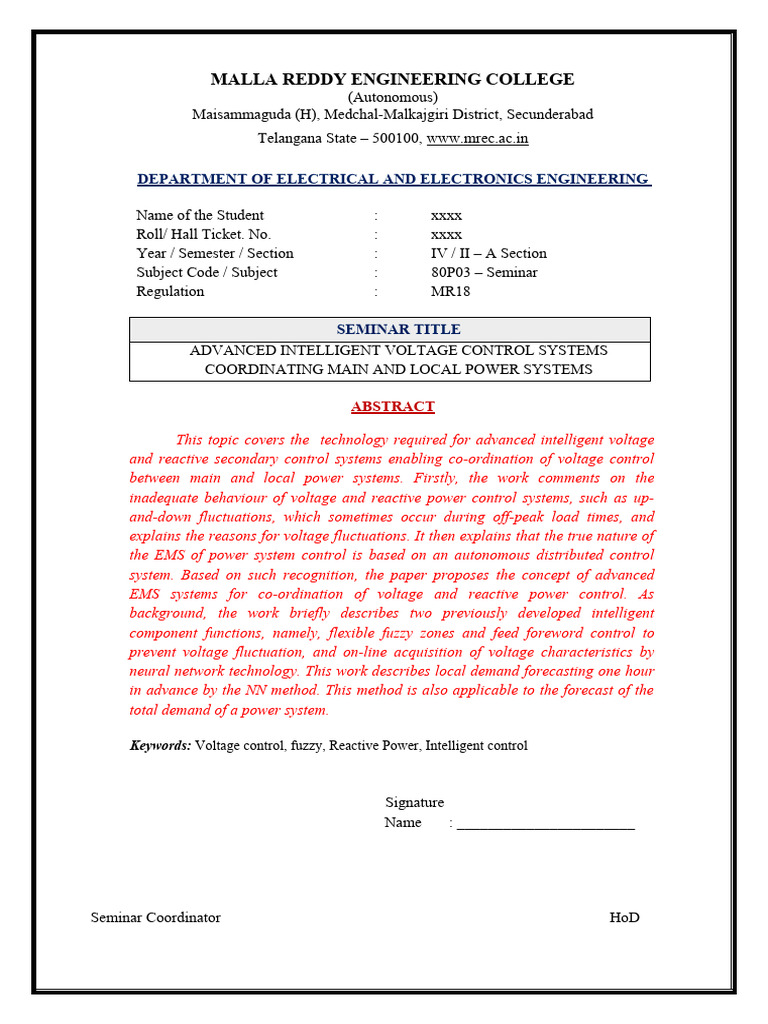 Seminar Abstract Format | PDF | Science & Mathematics | Computers