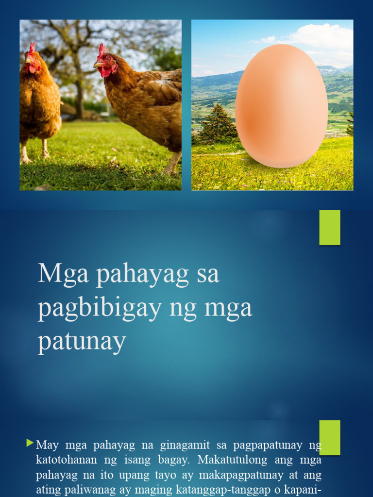 Mga Pahayag Sa Pagbibigay NG Mga Patunay | PDF