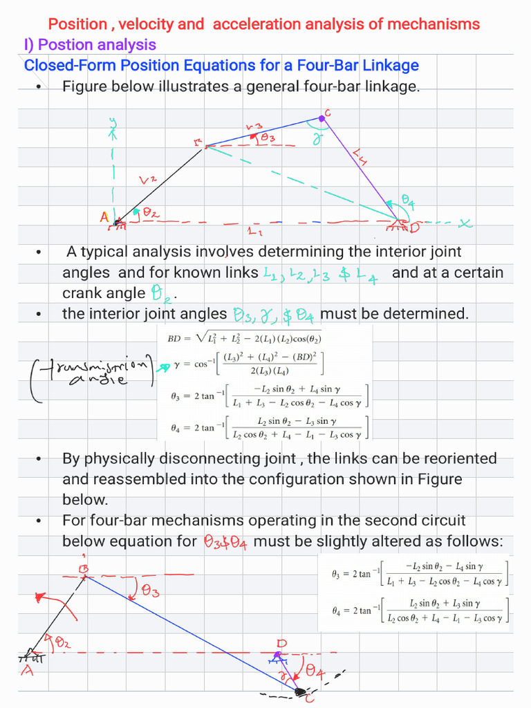 Lecture Note 2 Position and Velocity Analyses | PDF
