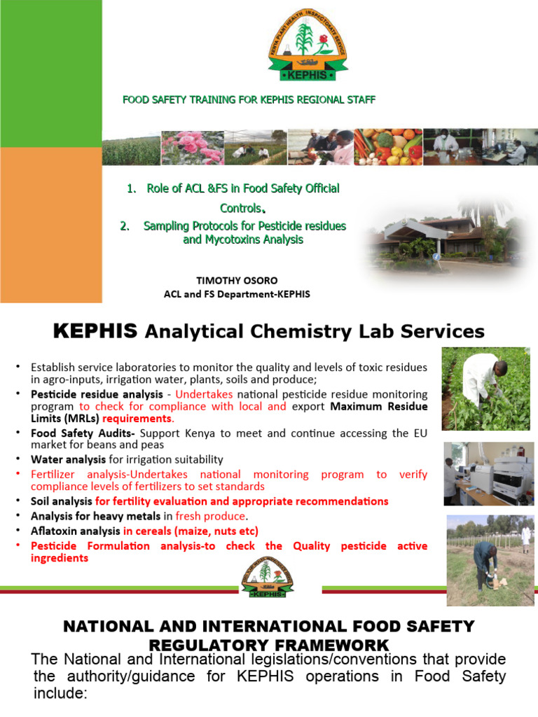 Food Safety Training-KEPHIS Regional Offices | PDF | Food Safety ...