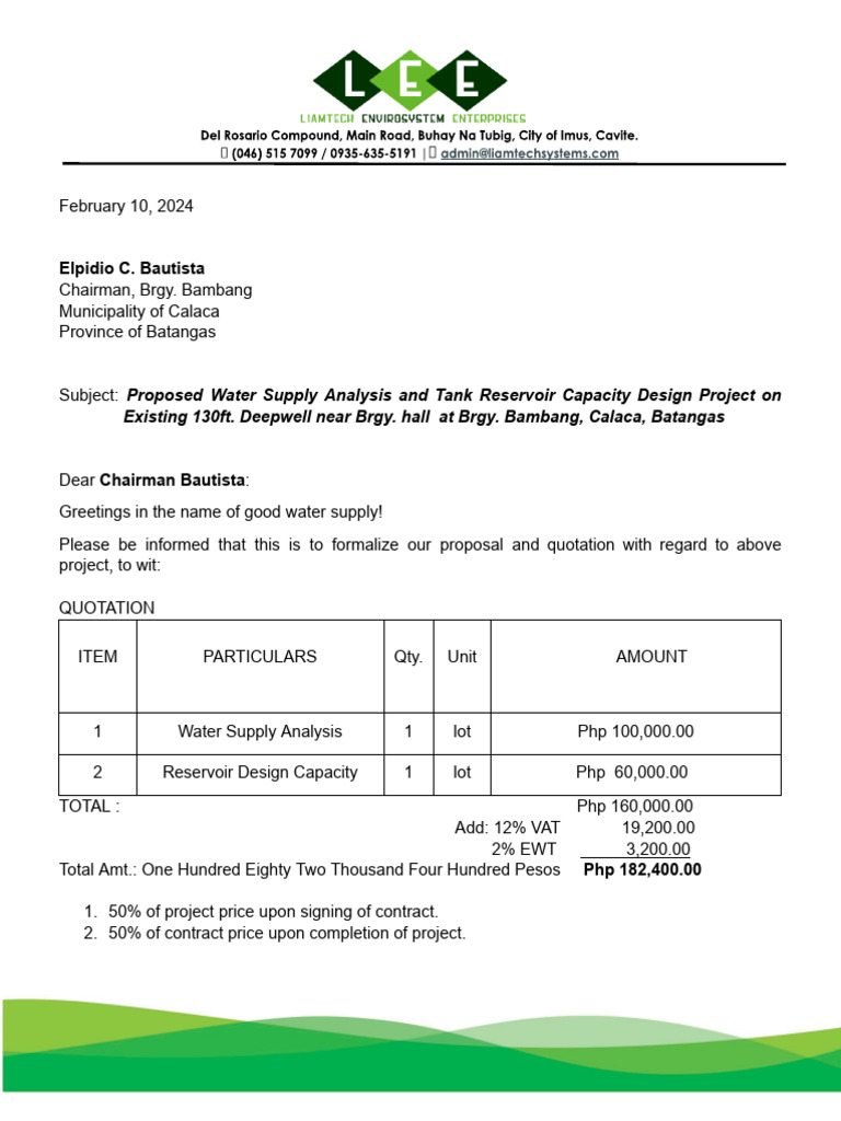 Calaca Proposal | PDF