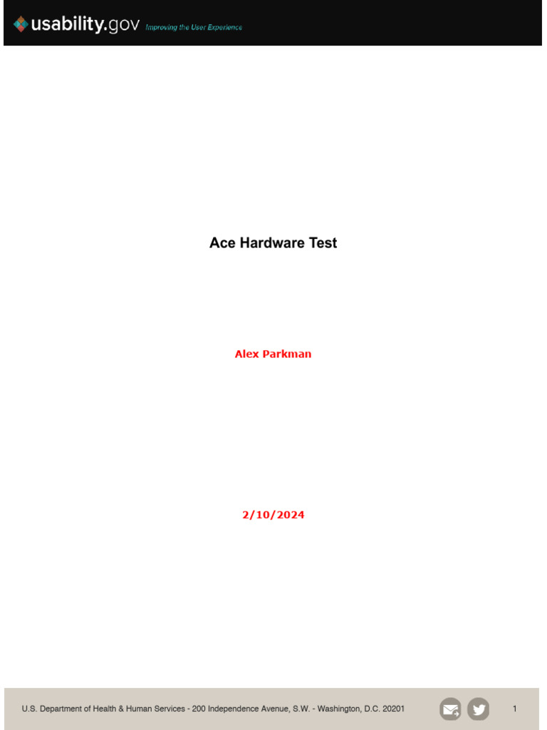 Ace Hardware Usability Report 1 | PDF | Usability | Computing