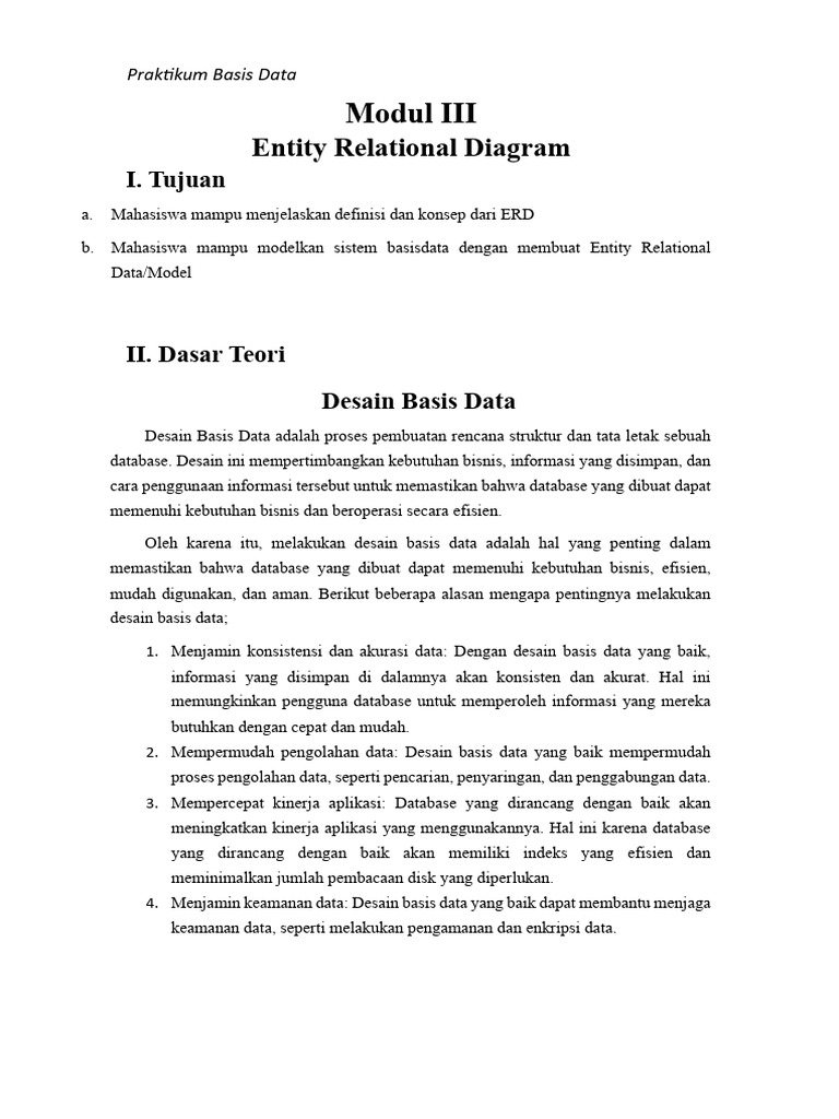 Modul III ERD (ID) | PDF