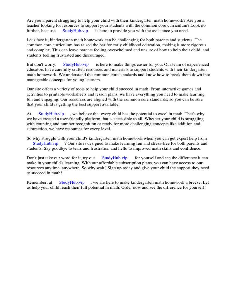 Kindergarten Math Homework Common Core Pdf Worksheet Mathematics