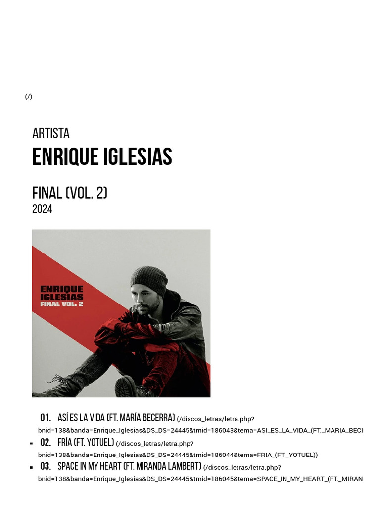 Letra Así Es La Vida Ft María Becerra De Enrique Iglesias Pdf