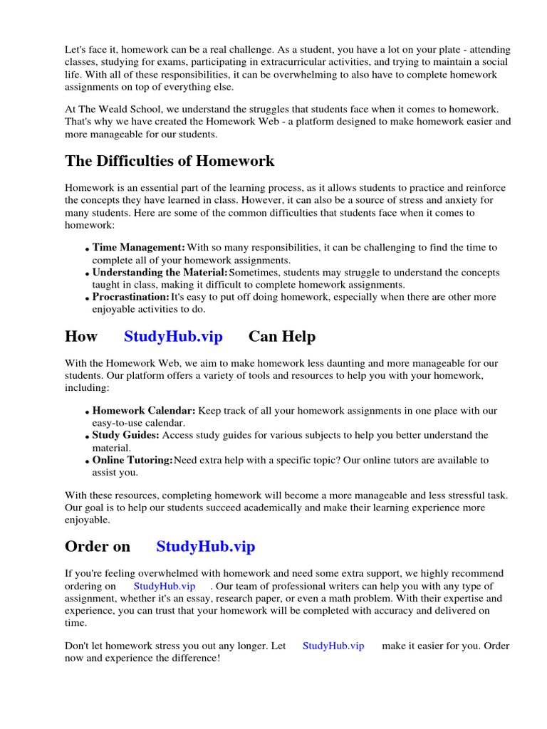 The Weald School Homework Web | PDF | Homework | Http Cookie