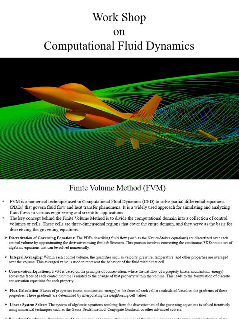 Work Shop On Computational Fluid Dynamics | PDF | Partial Differential Equation | Computational ...
