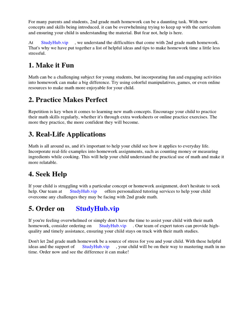 Math Homework Ideas 2nd Grade | PDF | Homework | Microsoft Windows