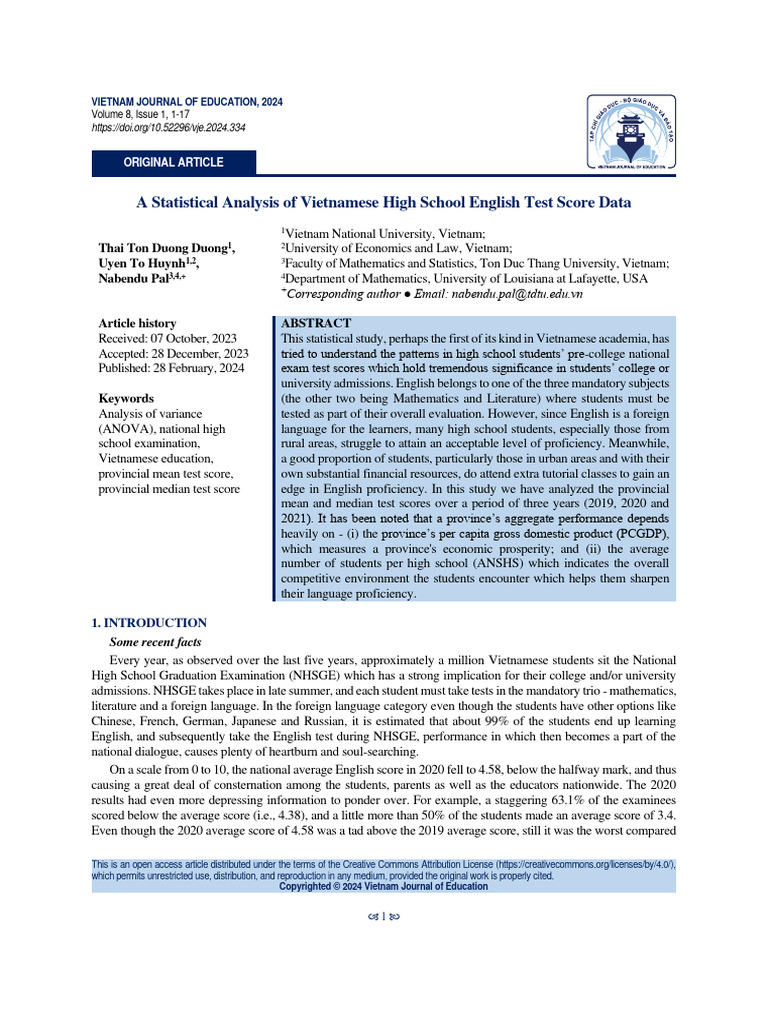 334 Thai Ton Duong Duong | PDF | Coefficient Of Determination | Linear ...