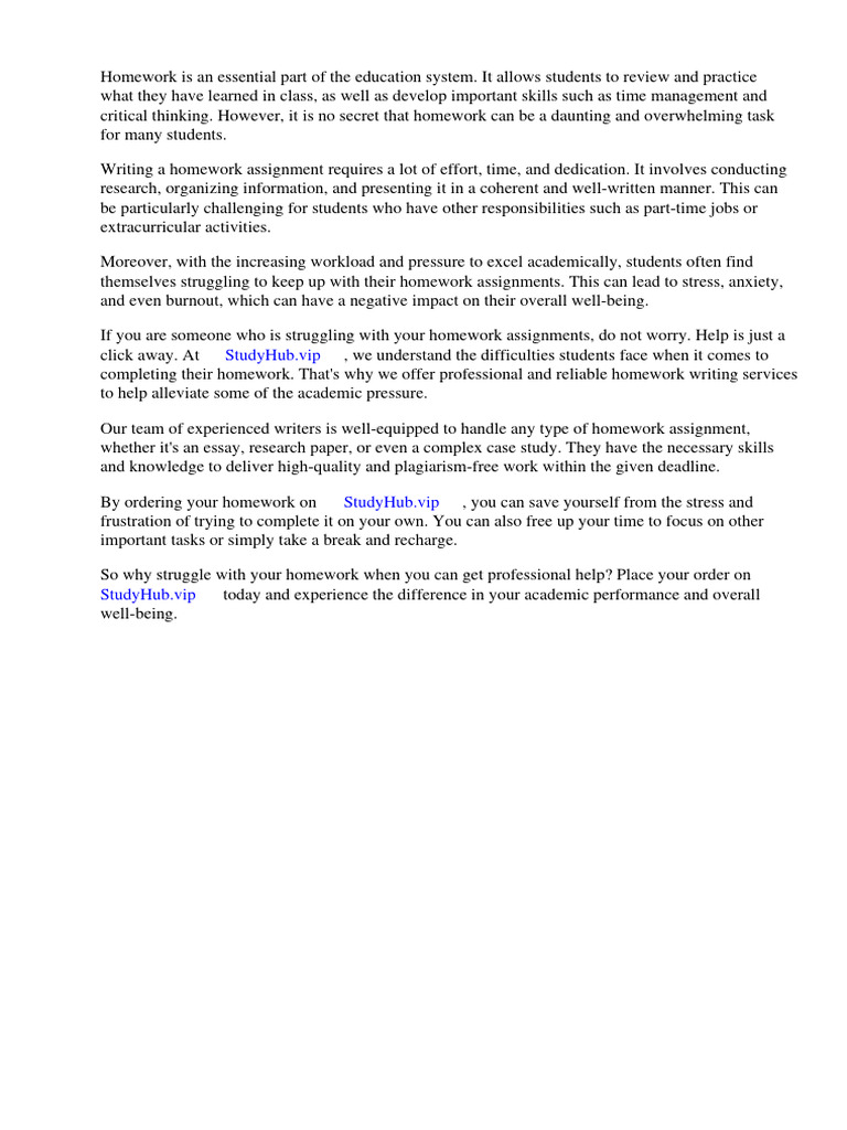 Homework Paragraph | PDF | Homework | Essays