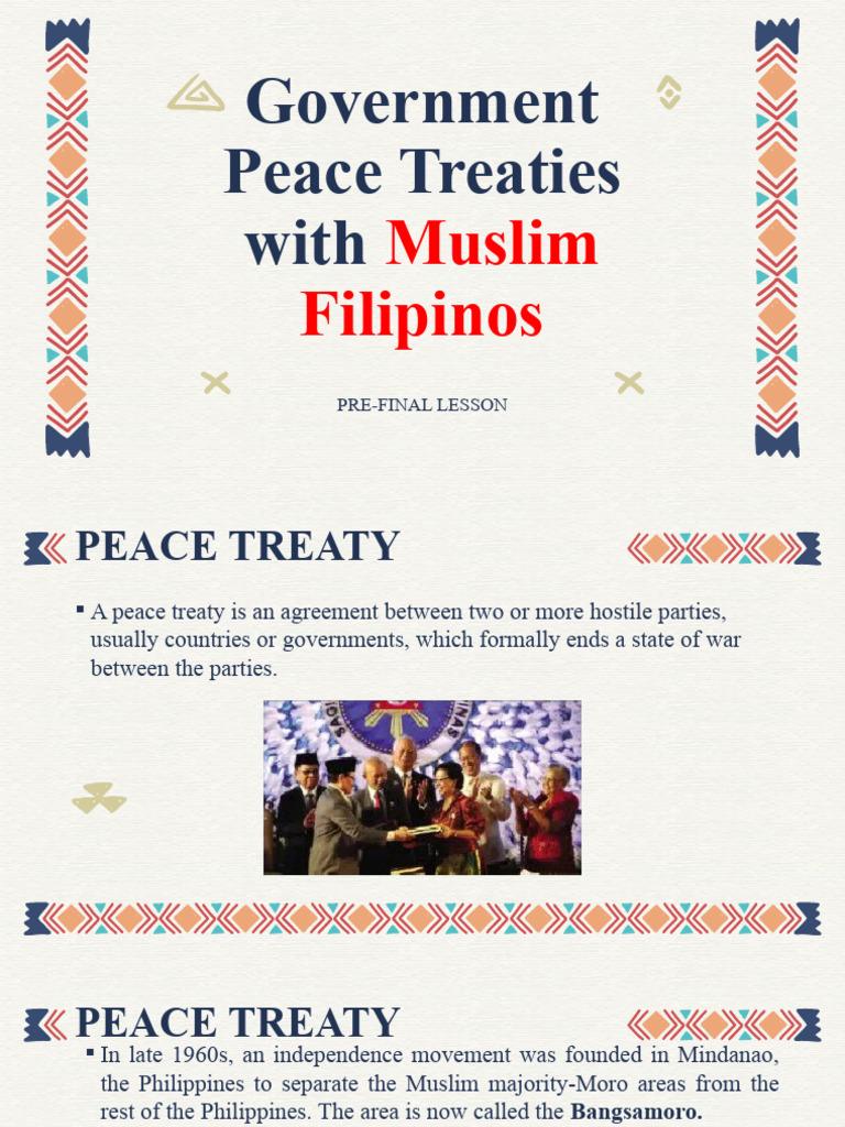Government Peace Treaties With Muslim Filipinos | PDF | Philippines | Mindanao