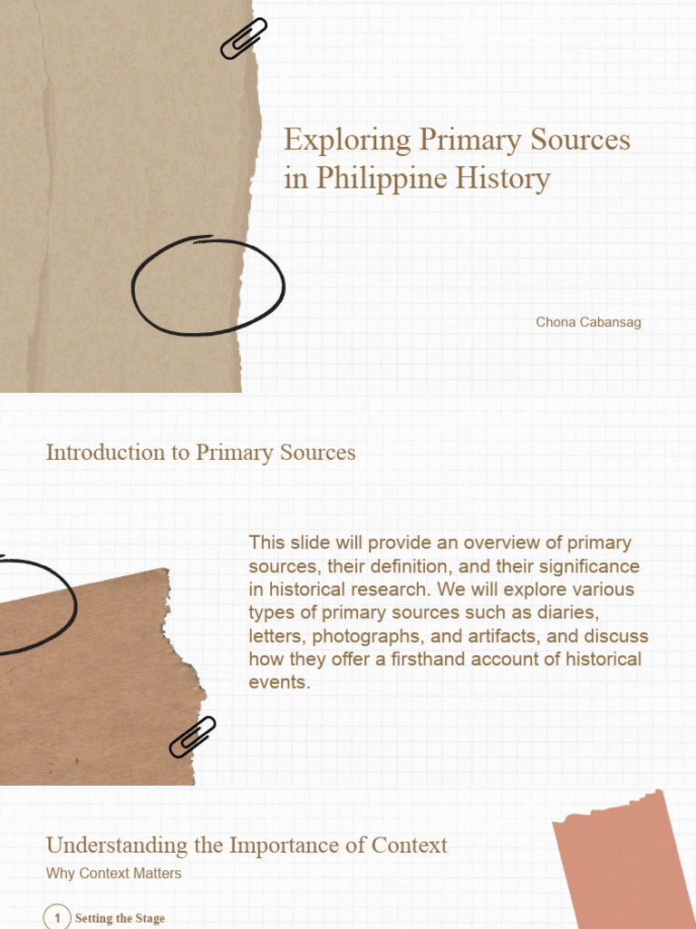 Exploring Primary Sources in Philippine History | Download Free PDF ...