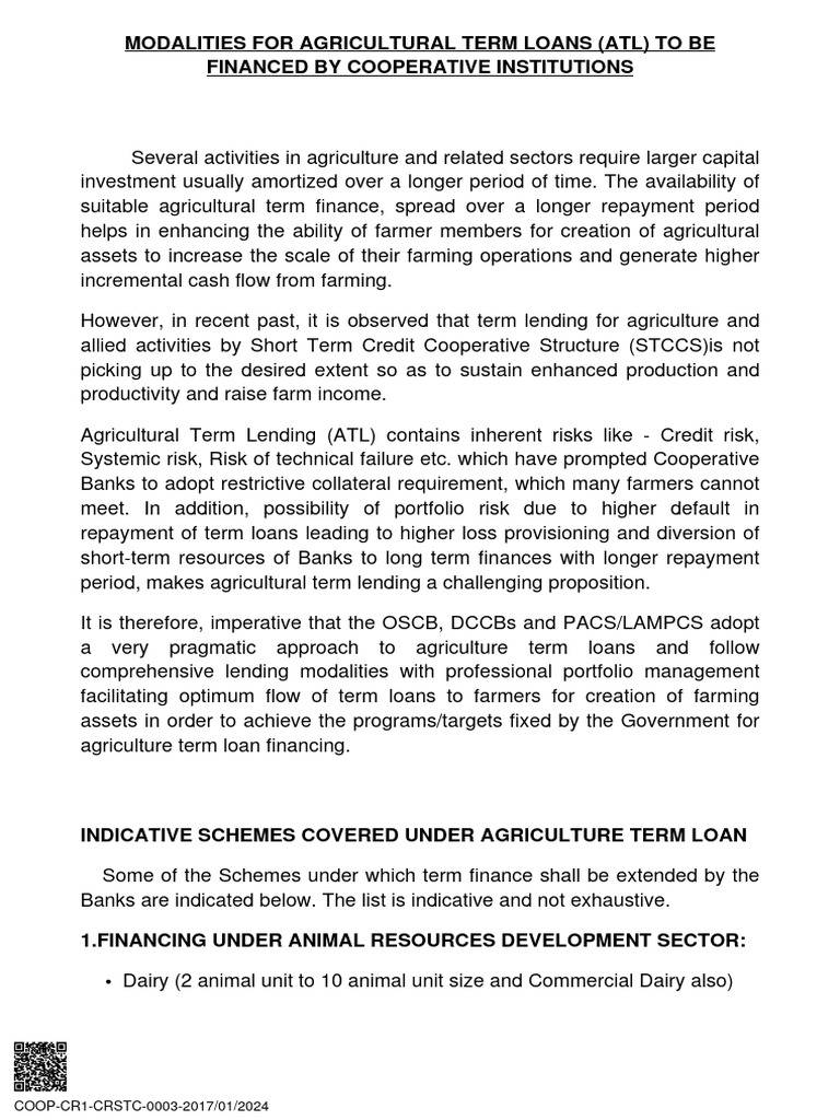 Modalities ATL | PDF | Loans | Credit