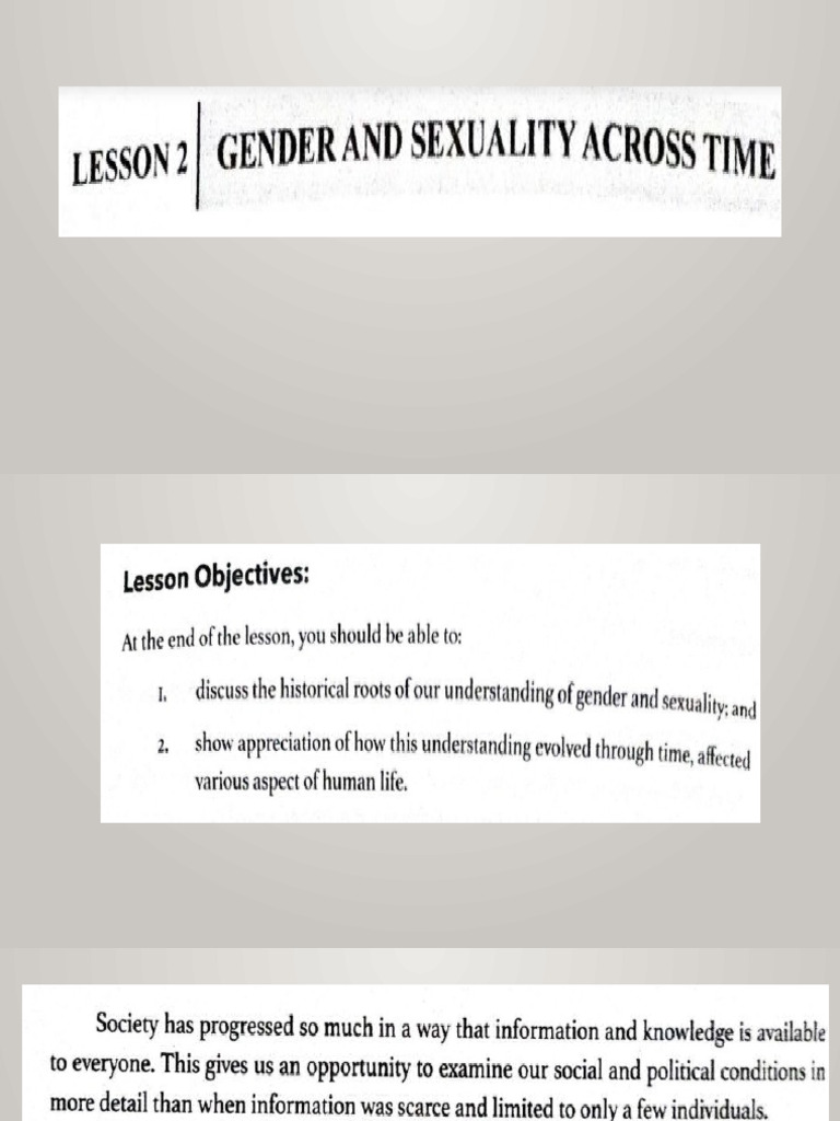 Gender and Society PPT Lesson 2 | PDF