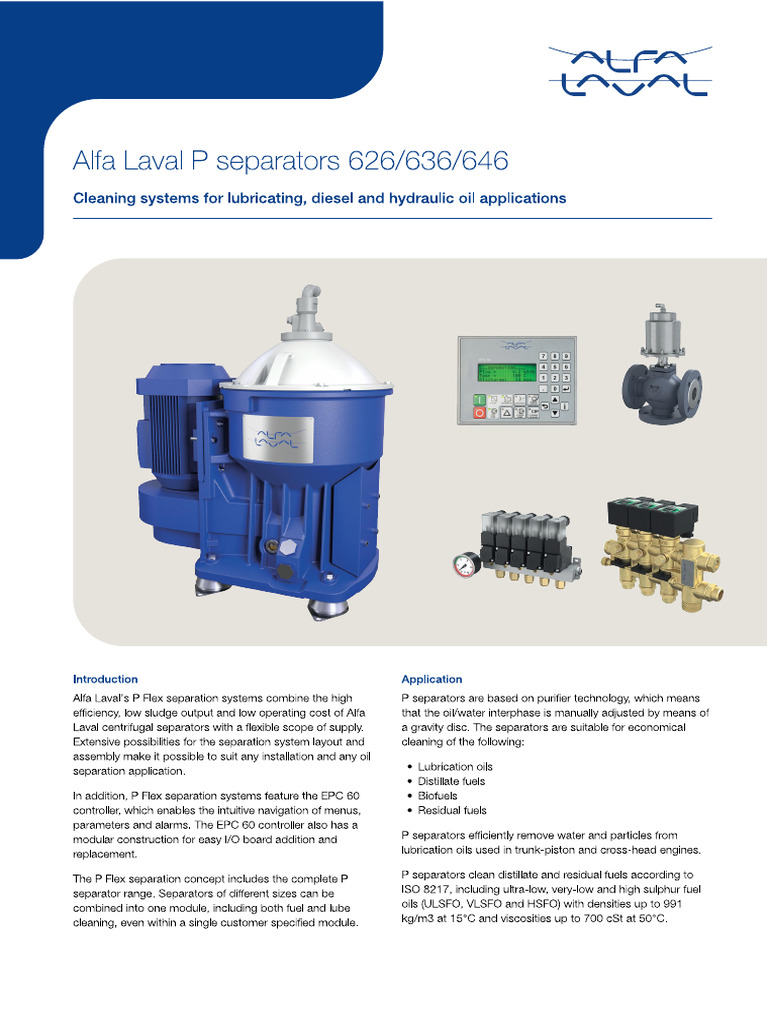 Alfa Laval 626 | PDF