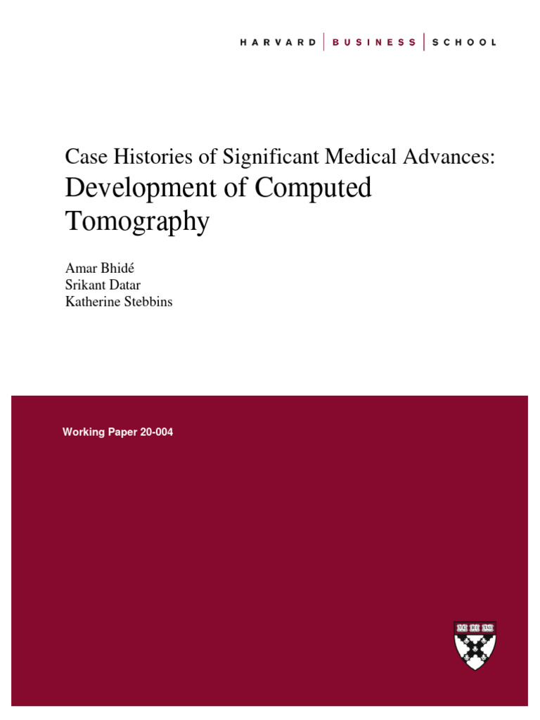 Development of Computed Tomography: Case Histories of Significant Medical Advances | PDF | Ct ...
